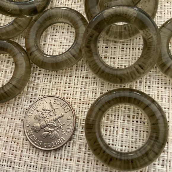 Other | Vintage2 Large Glass Donut Rings | Poshmark